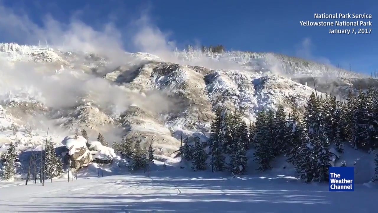 Winds Blow Steam and Snow Across Yellowstone - Videos from The Weather ...