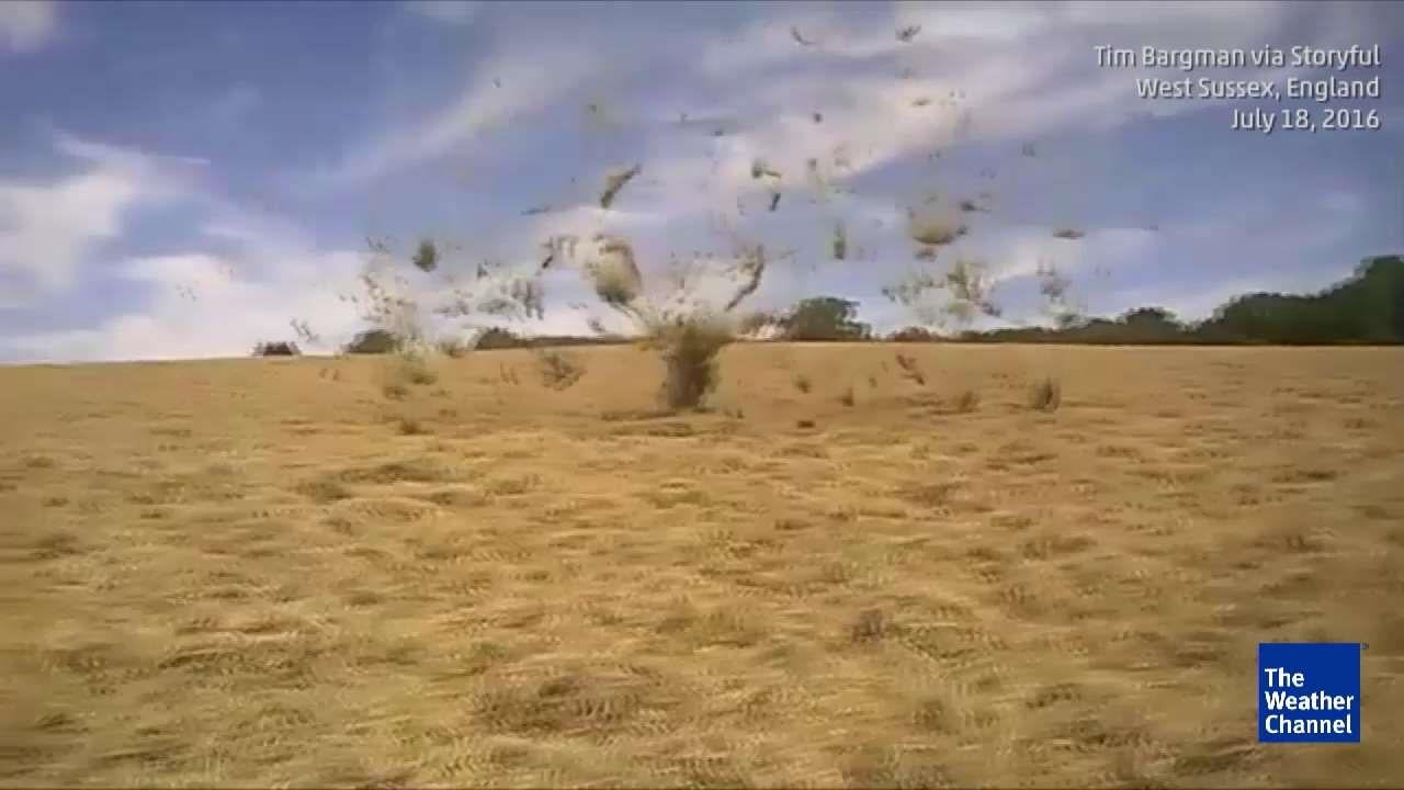 Mesmerizing Hay Dust Devil - Videos from The Weather Channel