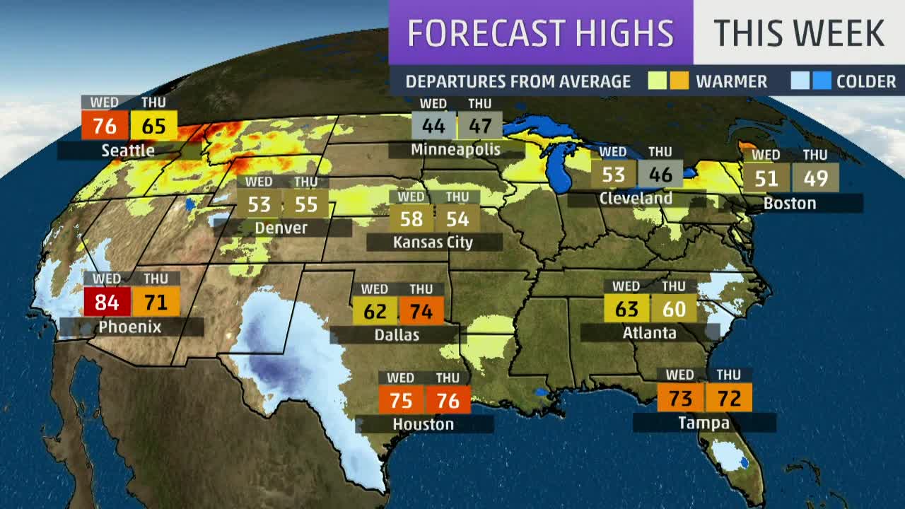 Warmer Temperatures Expected This Week - Videos from The Weather Channel