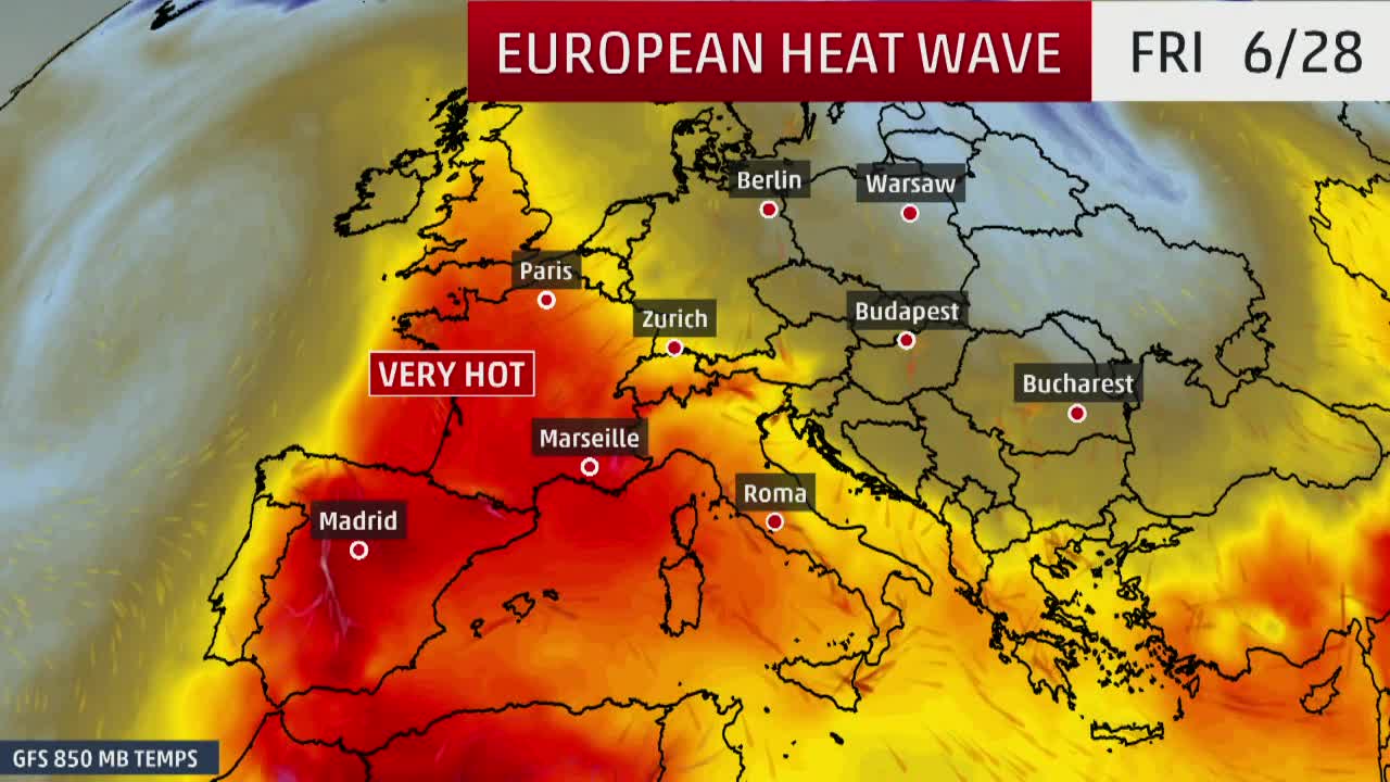 Europe Heat Wave Continues to Bring Scorching Temperatures - Videos ...