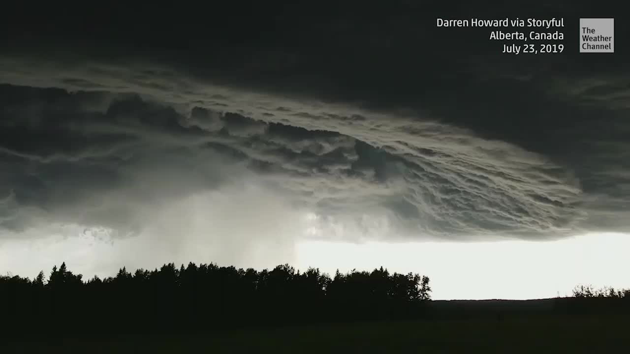 Supercell Swirls Above Alberta, Canada - Videos from The Weather Channel