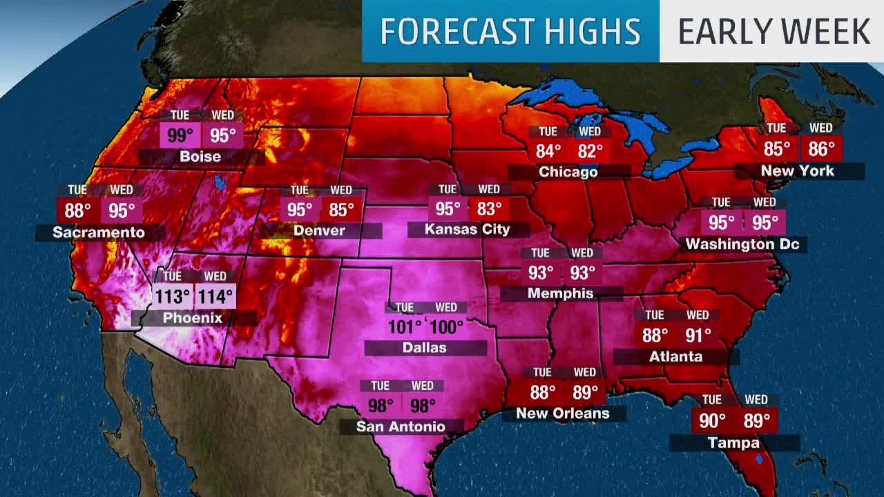 A Break in the Heat for Some - Videos from The Weather Channel