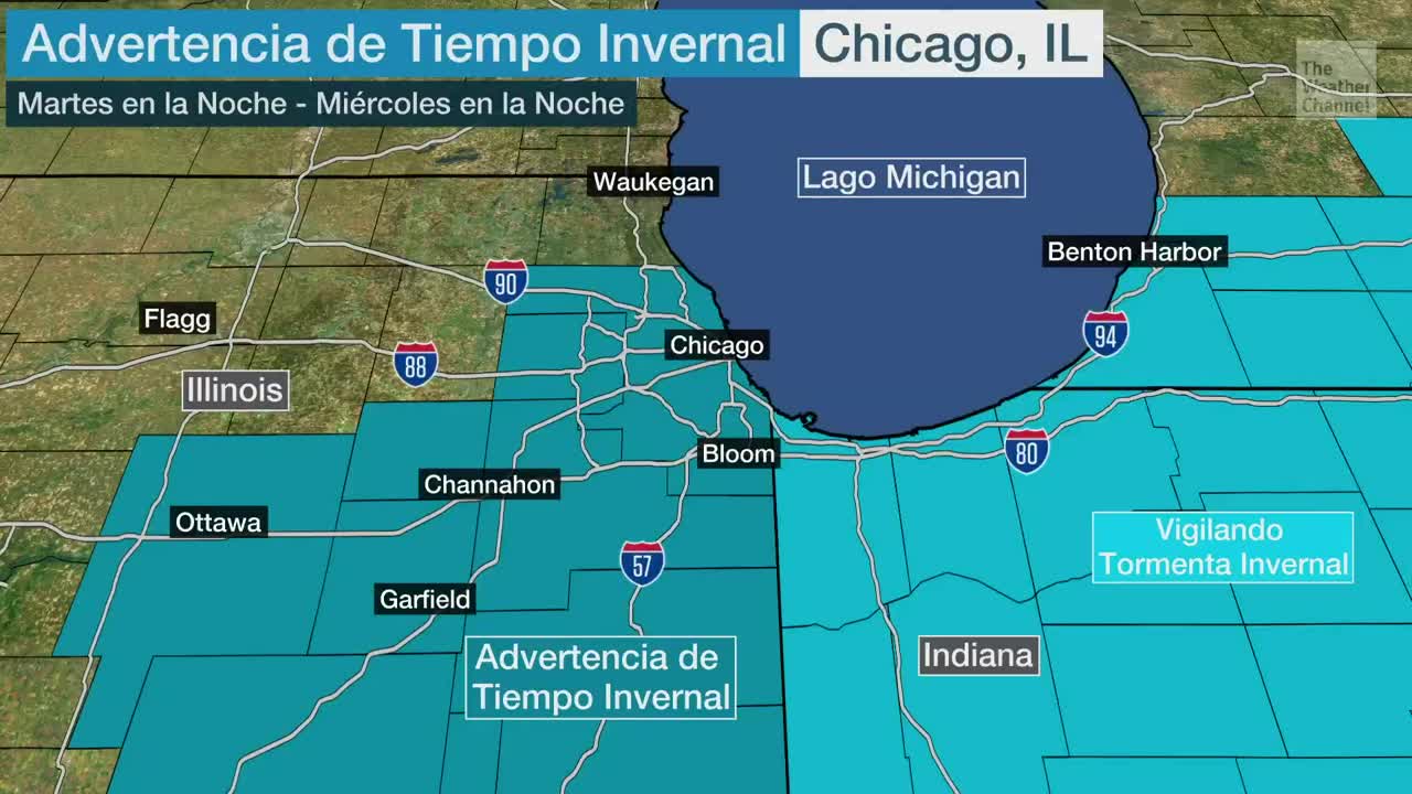 Vientos y nieve azotarán Chicago - Videos de The Weather Channel