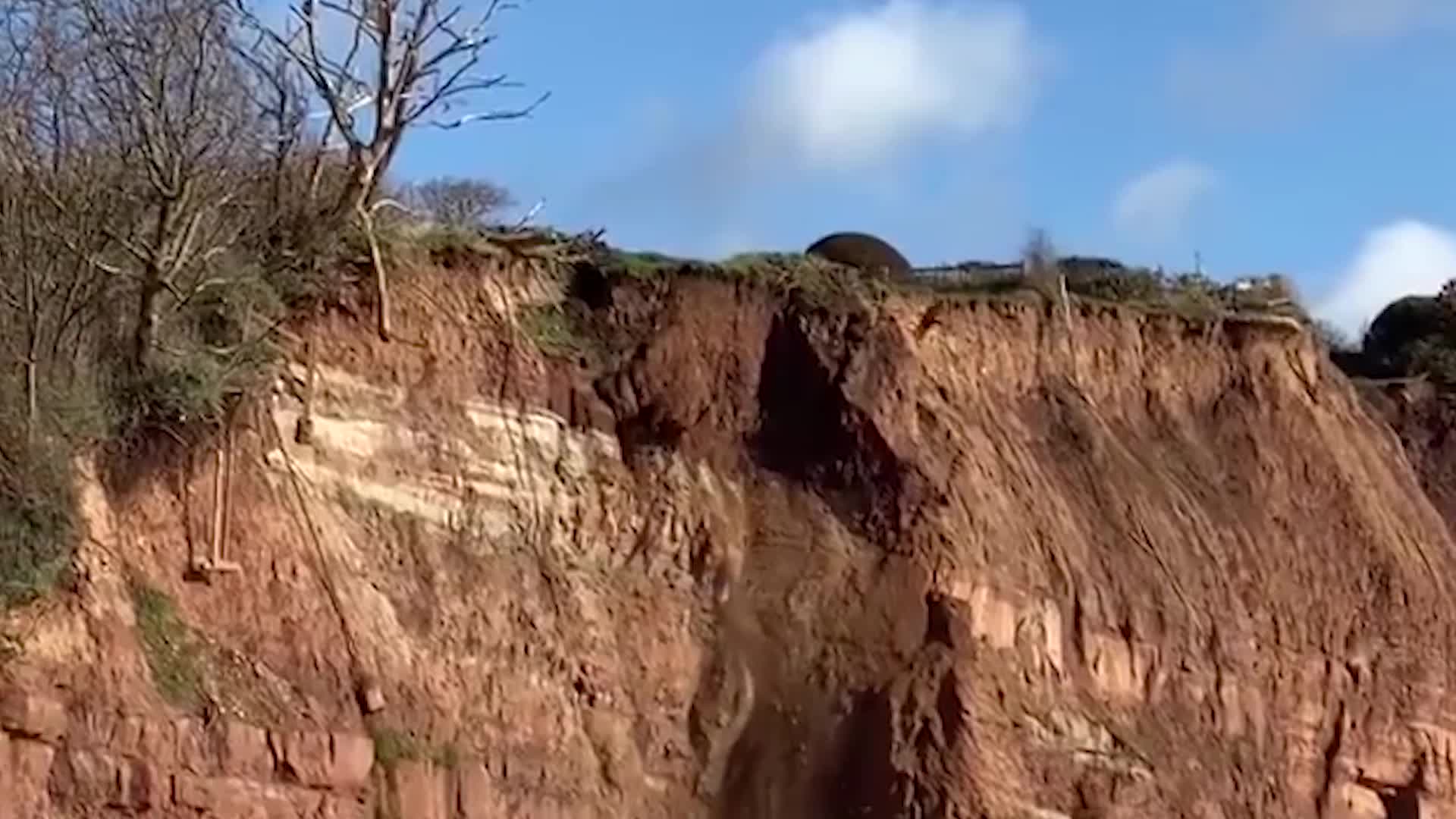 Cliff Collapses near Popular Beach in Southwest England - Videos from ...