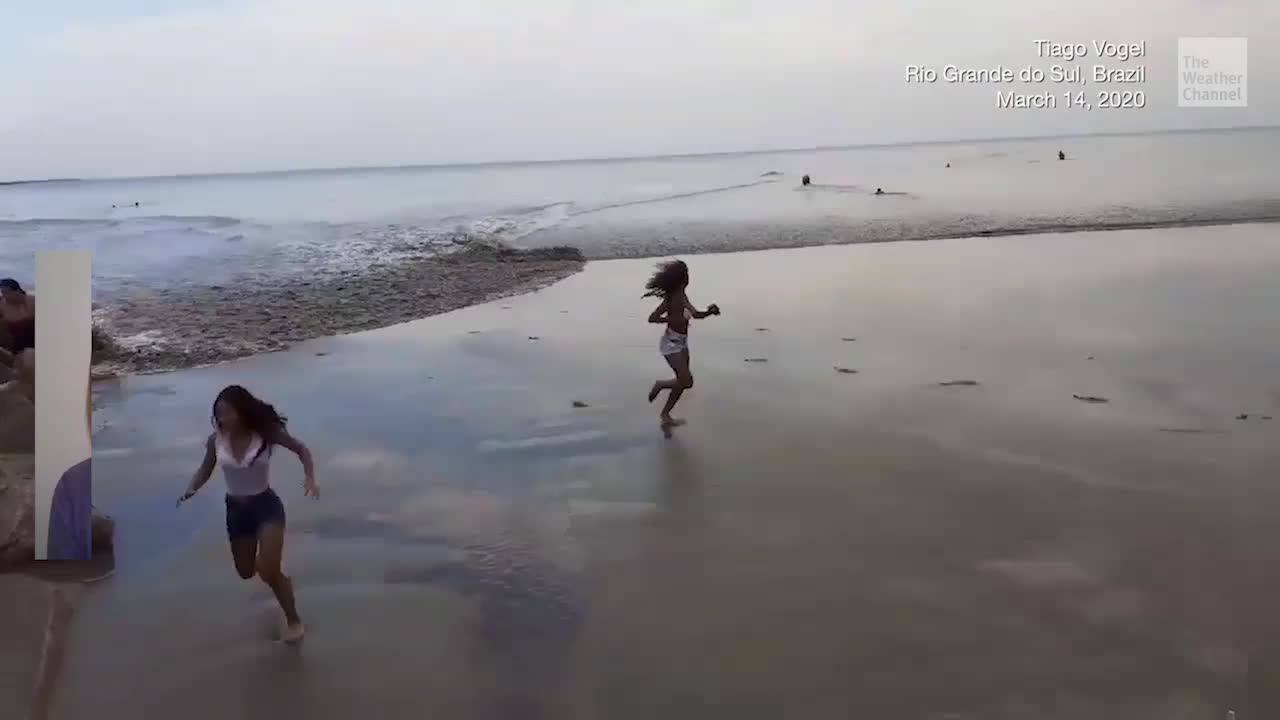 Meteotsunami Causes Panic on Popular Beach in Brazil - Videos from The ...