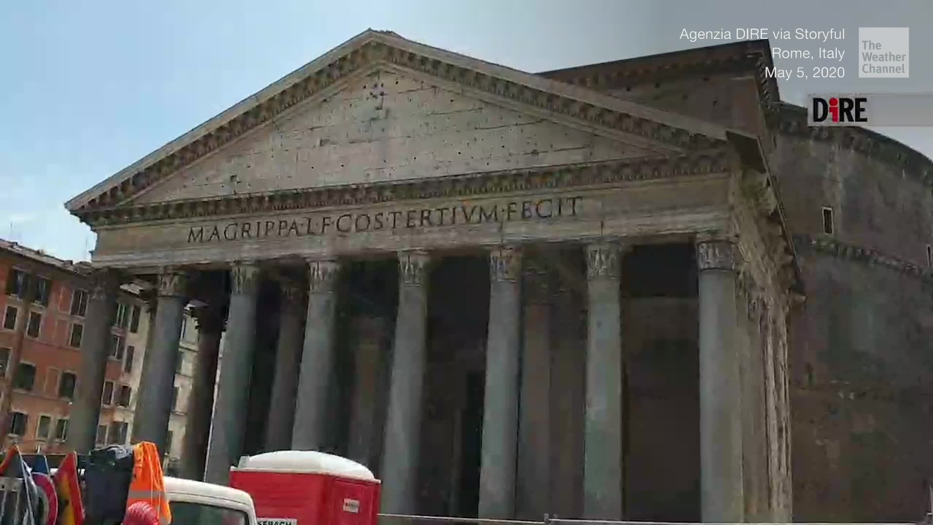 Sinkhole Unveils Ancient Slabs in Rome, Italy - Videos from The Weather ...