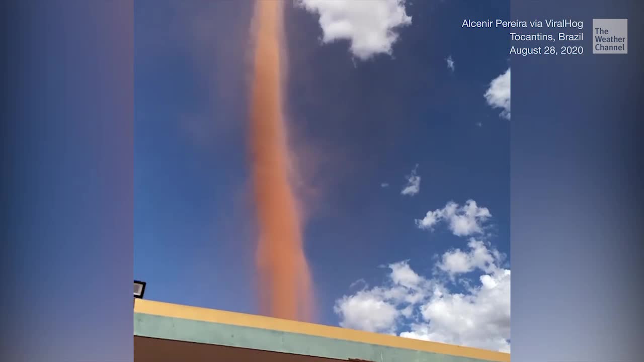 Orange Dust Devil Appear Above Gas Station - Videos from The Weather ...