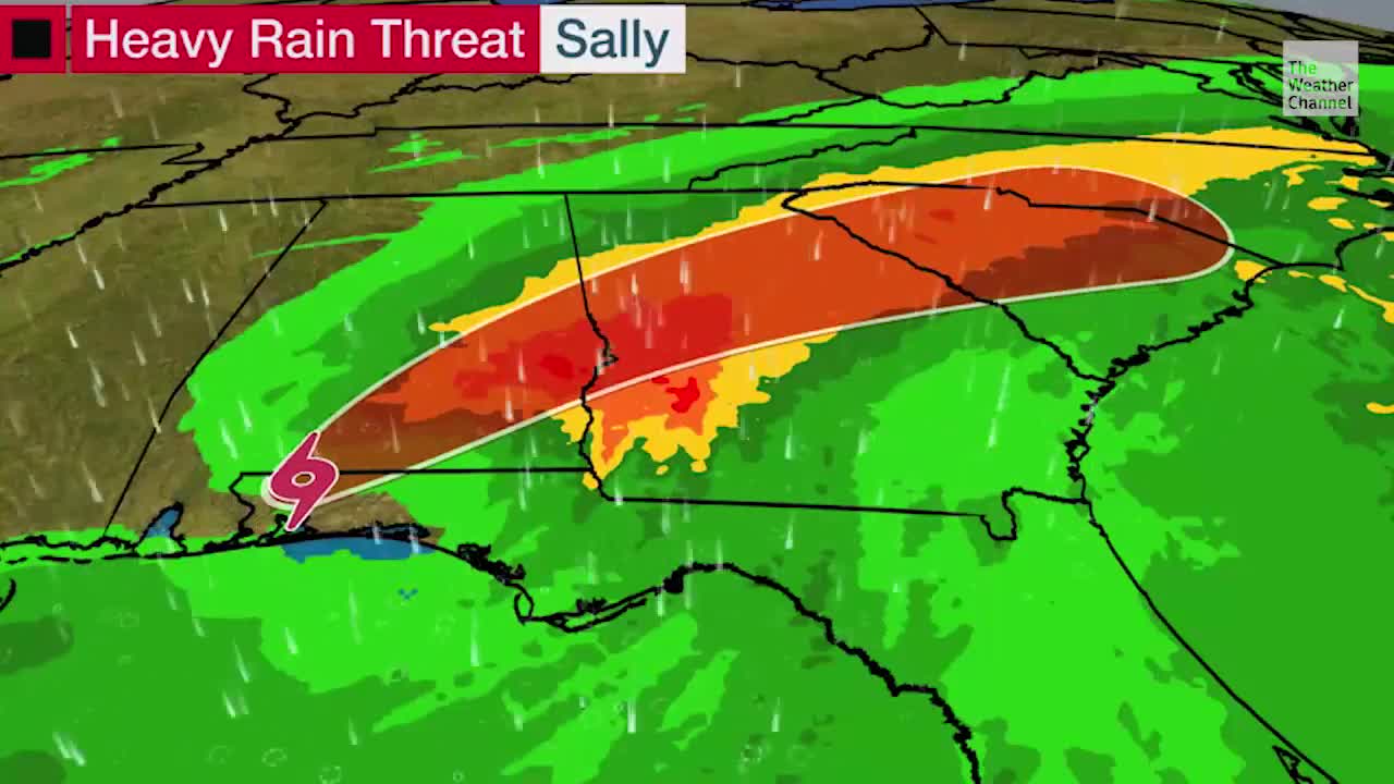 Sally's Excessive Rain to Stretch to the Mid-Atlantic Coast - Videos ...