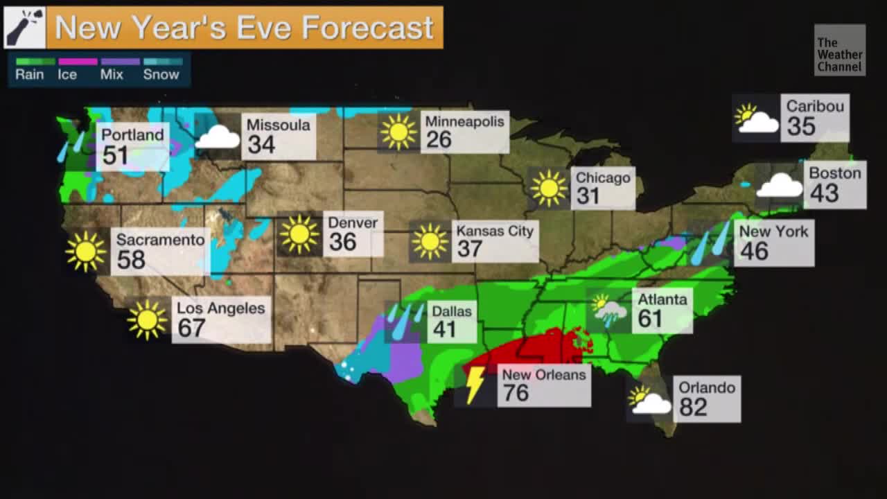 Where Storms Will Wash Out New Year's Eve - Videos from The Weather Channel