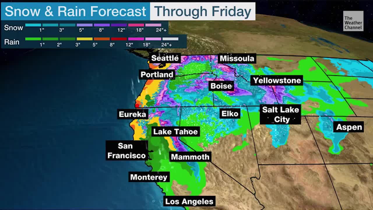 String of Storms to Slam the West - Videos from The Weather Channel