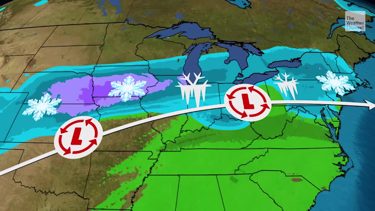 Winter Storm: Snow & Dangerous Ice for Midwest, Northeast - Videos from ...