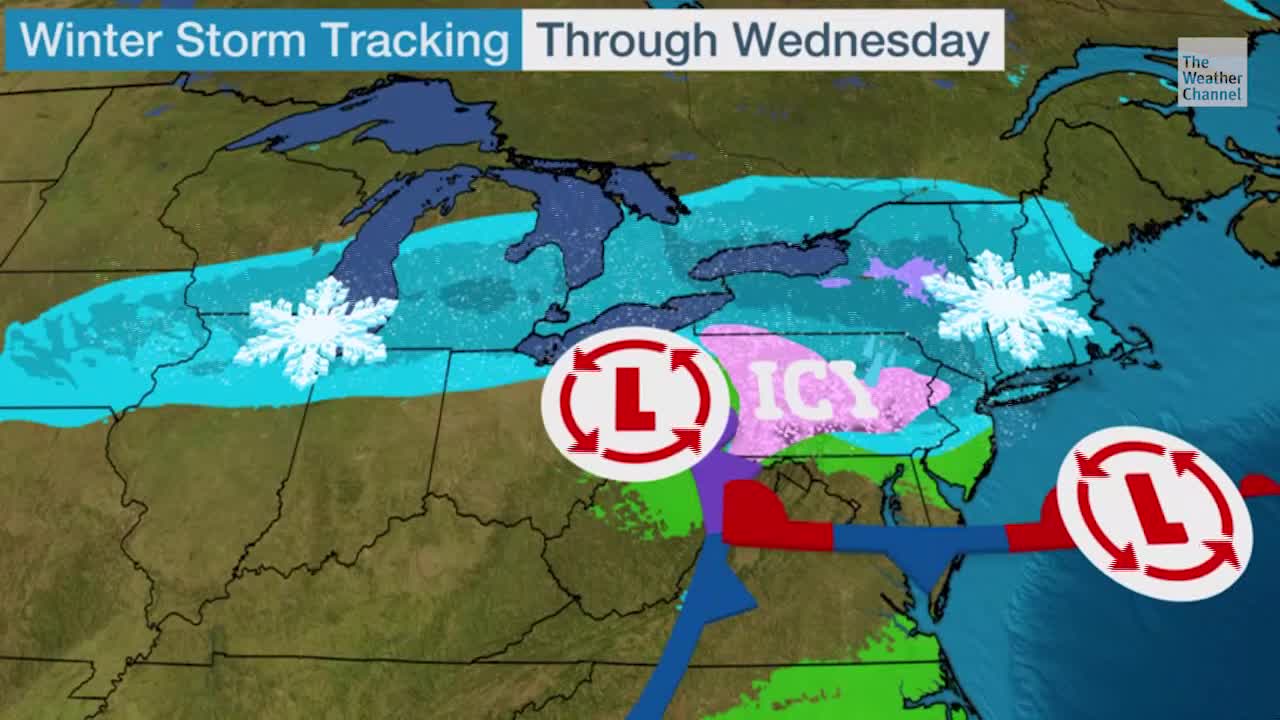 Snow and Ice Remain a Threat Through Tomorrow - Videos from The Weather ...