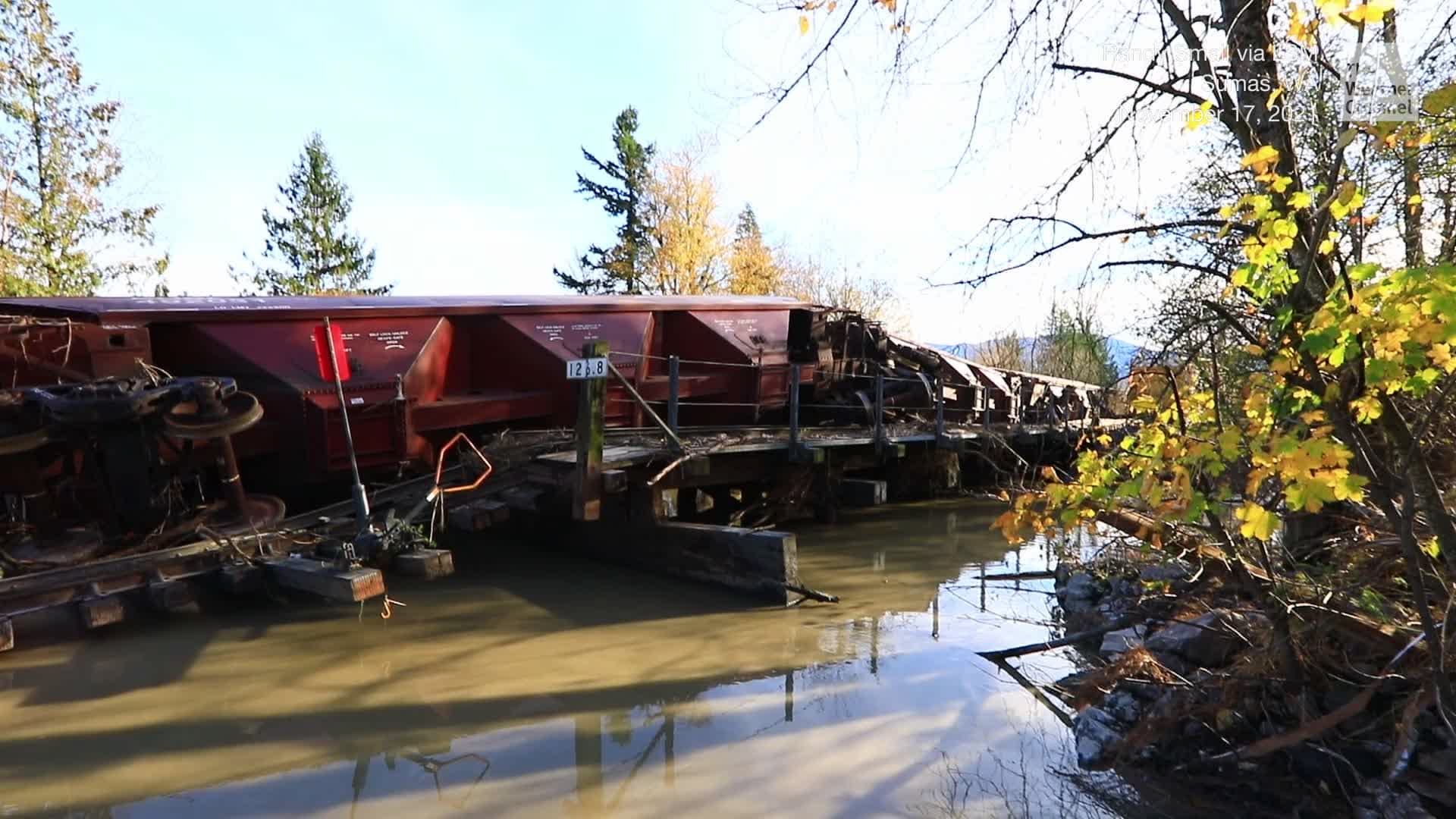 Floodwaters Send Sitting Train Cars Tumbling - Videos from The Weather ...