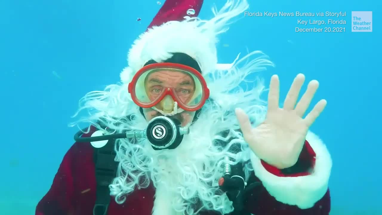 Santa Takes a Dip Before His Big Day - Videos from The Weather Channel