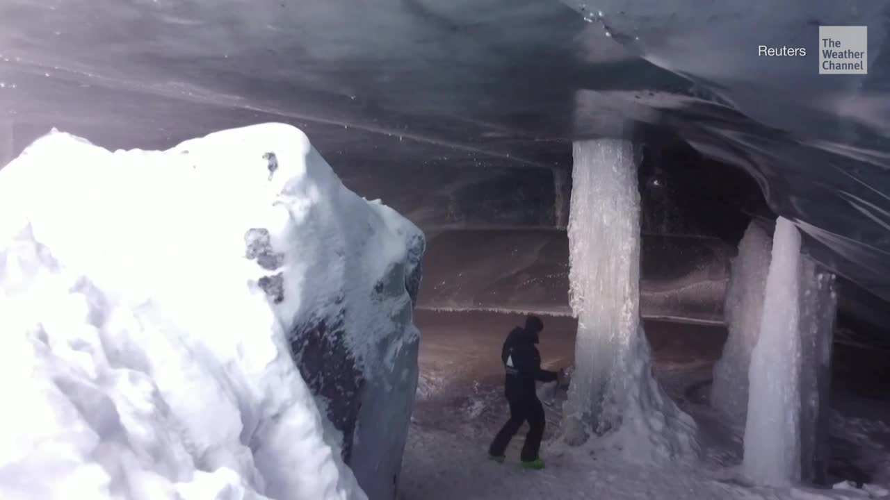 Explore a Glacial Ice Cave in the Alps - Videos from The Weather Channel