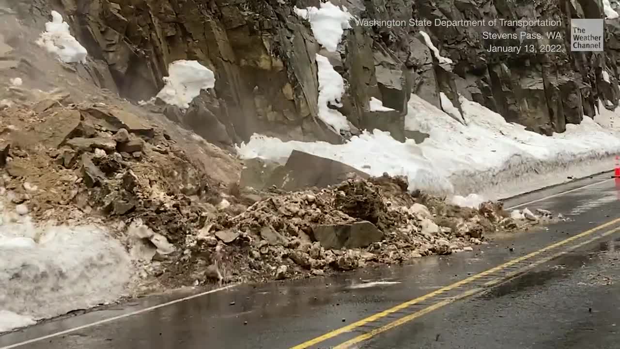 Huge Boulder Threatening Washington HIghway Removed - Videos from The ...