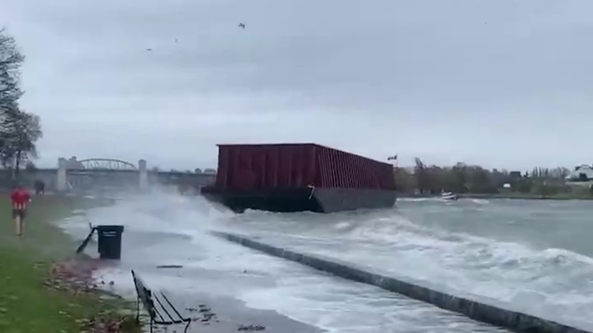 Barge Stranded on Popular Beach to Finally be Removed - Videos from The ...