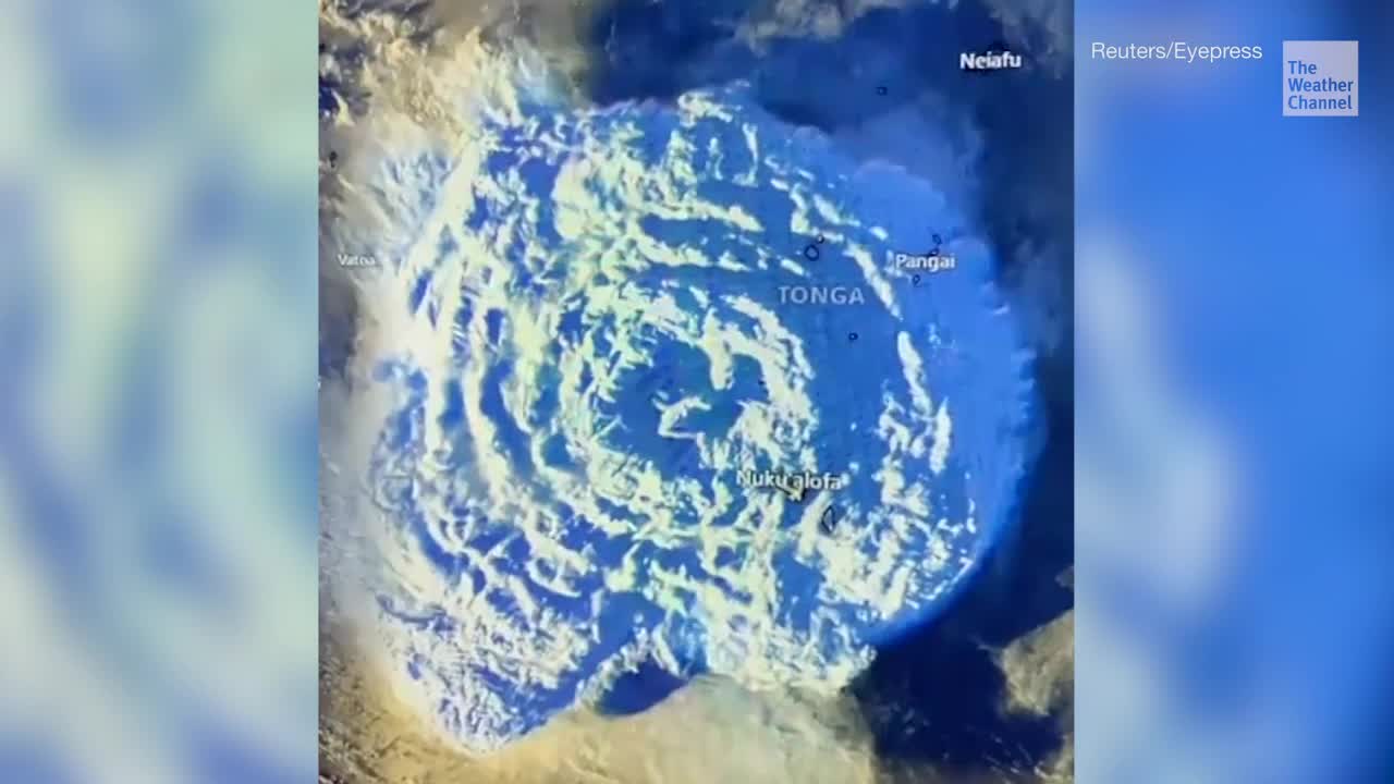 Tonga Volcano Set Record for Highest Plume - Videos from The Weather ...