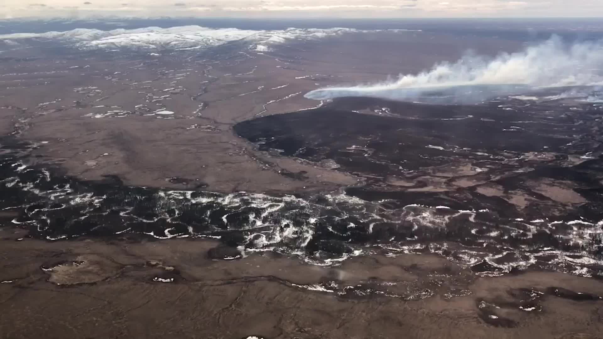 Aerial View Shows Wildfire Burning in Alaska - Videos from The Weather ...