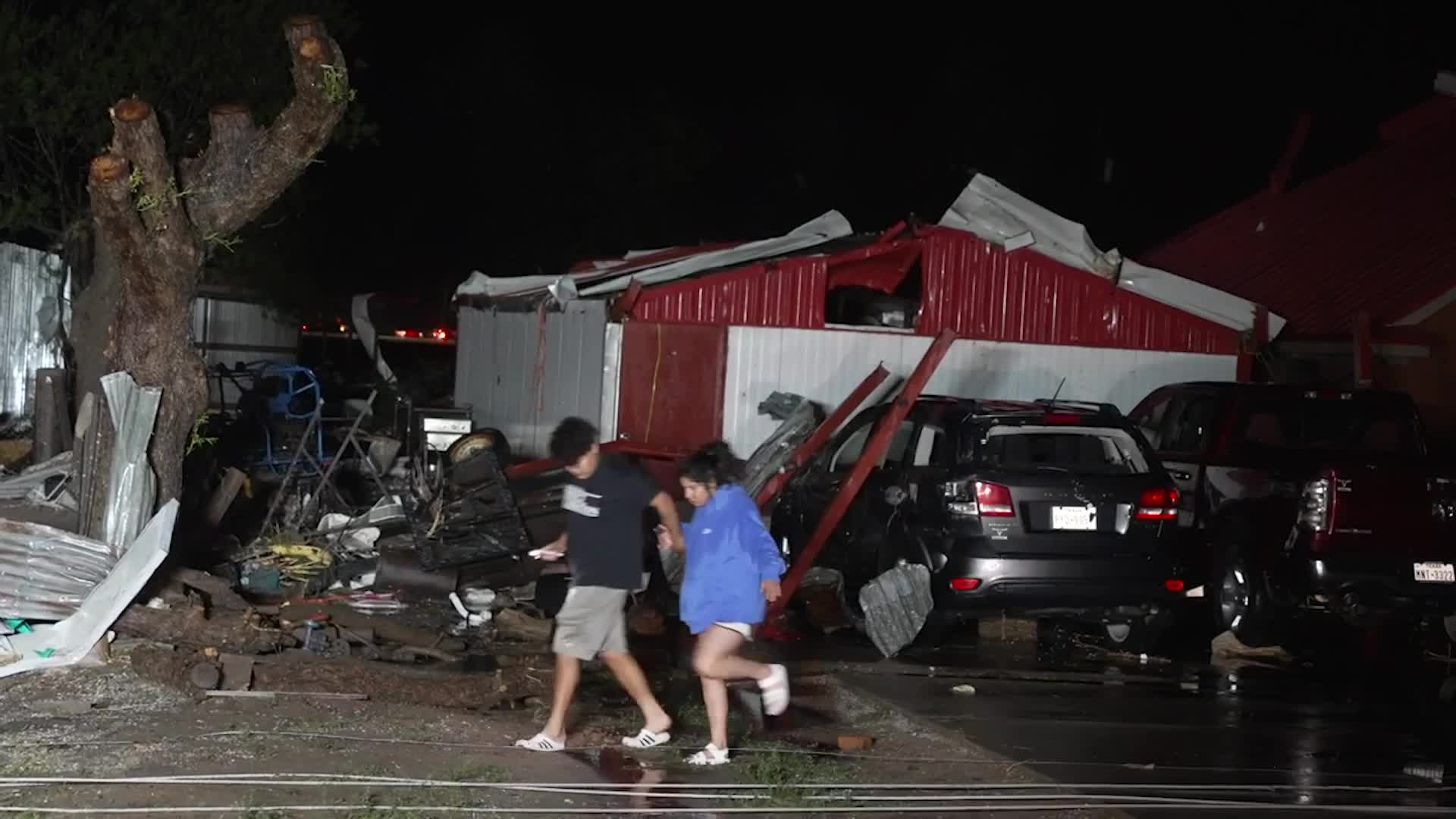 Scared in the Darkness as Tornado Hits - Videos from The Weather Channel