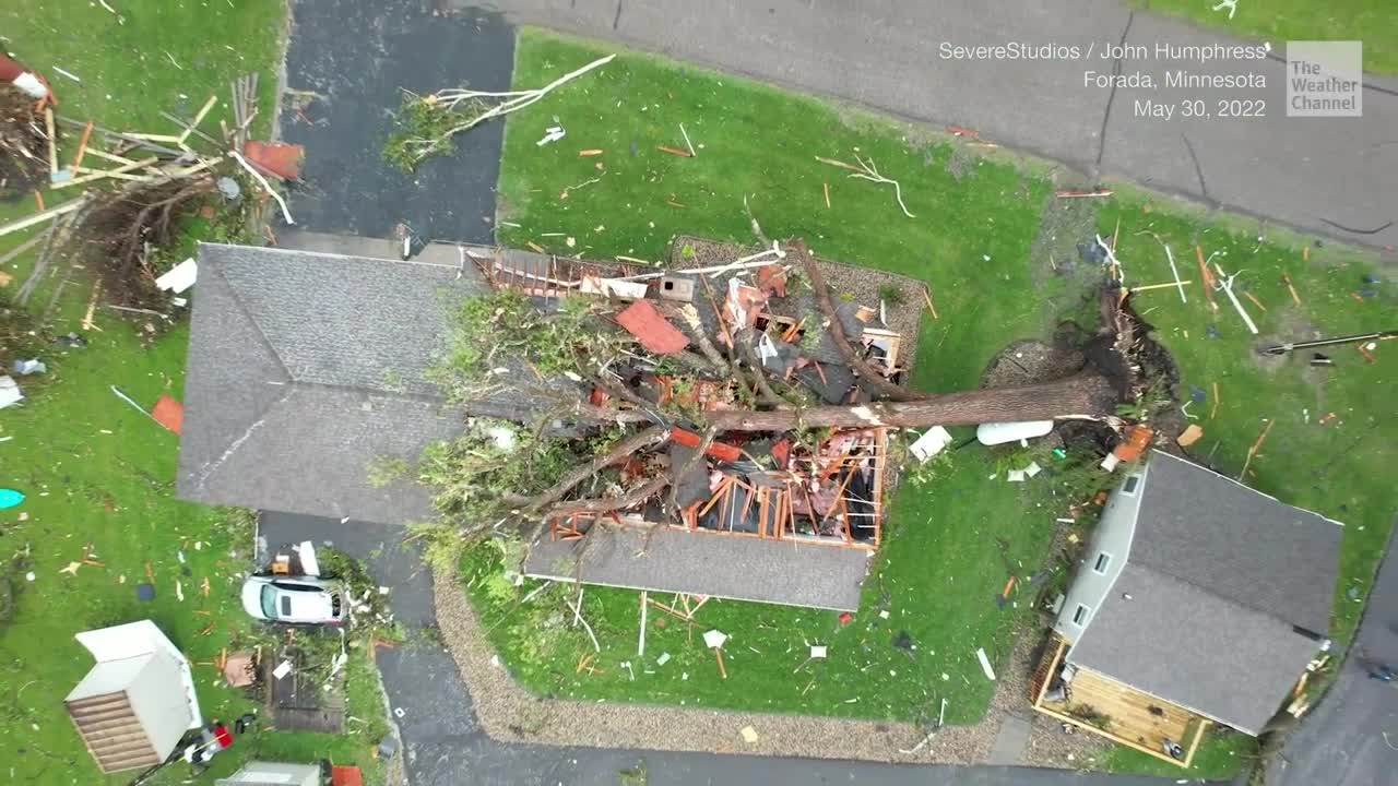 Tornado Damages About 100 Structures in Central Minnesota - Videos from ...
