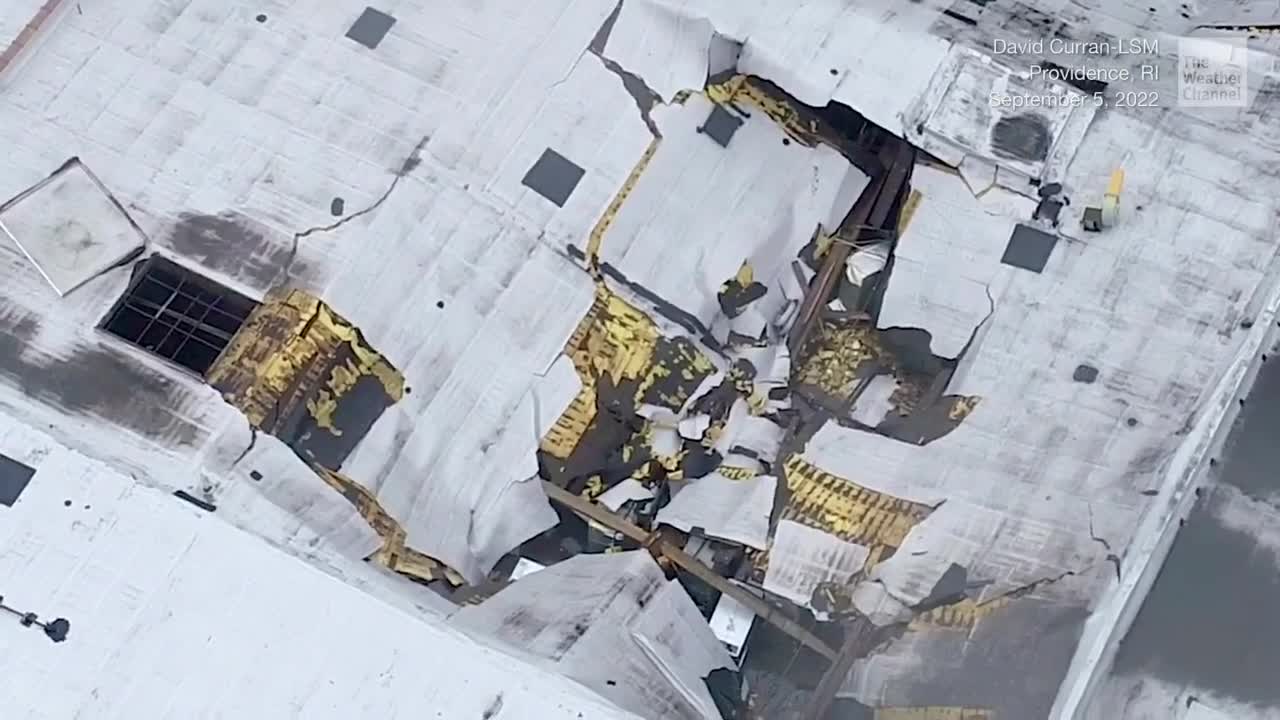 Roof Collapses While Man Films Inside - Videos from The Weather Channel