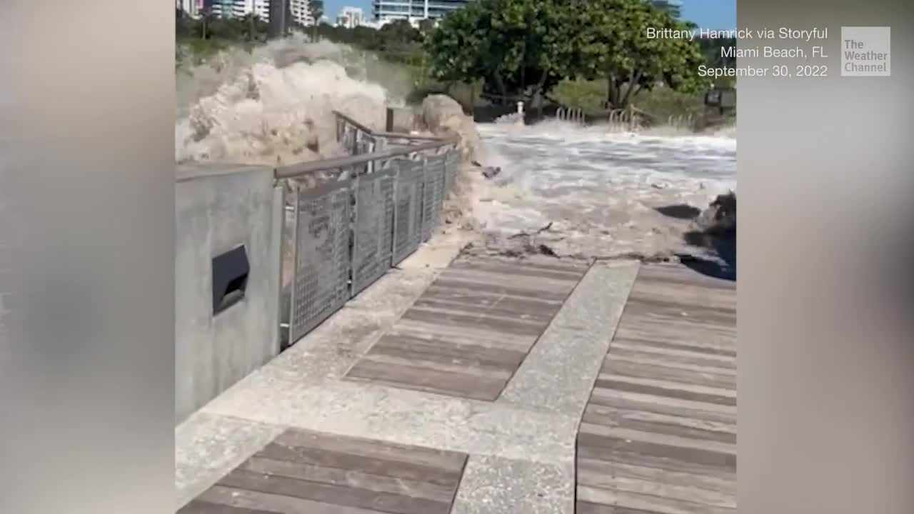 Huge Wave Stuns Bystanders, Injures Six - Videos from The Weather Channel