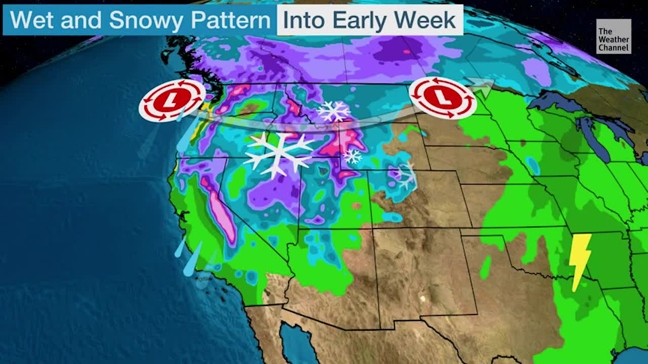 Messy Weekend For West Coast With Rain, Snow and High Wind - Videos ...