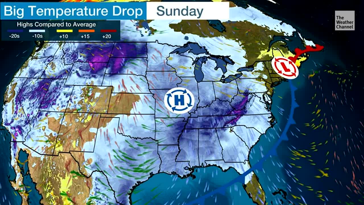 Big Temperature Drops For Much Of Country Into Next Week - Videos from ...