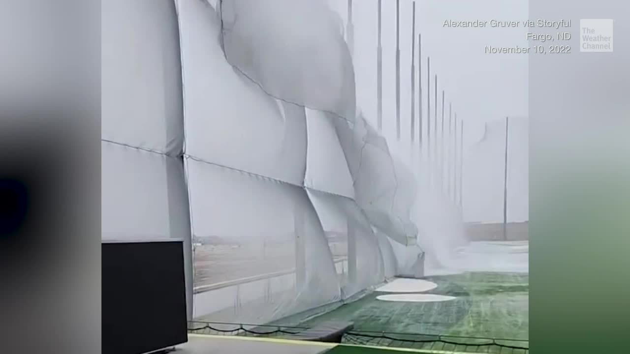 Driving Range Nets Fall Under Ice - Videos from The Weather Channel