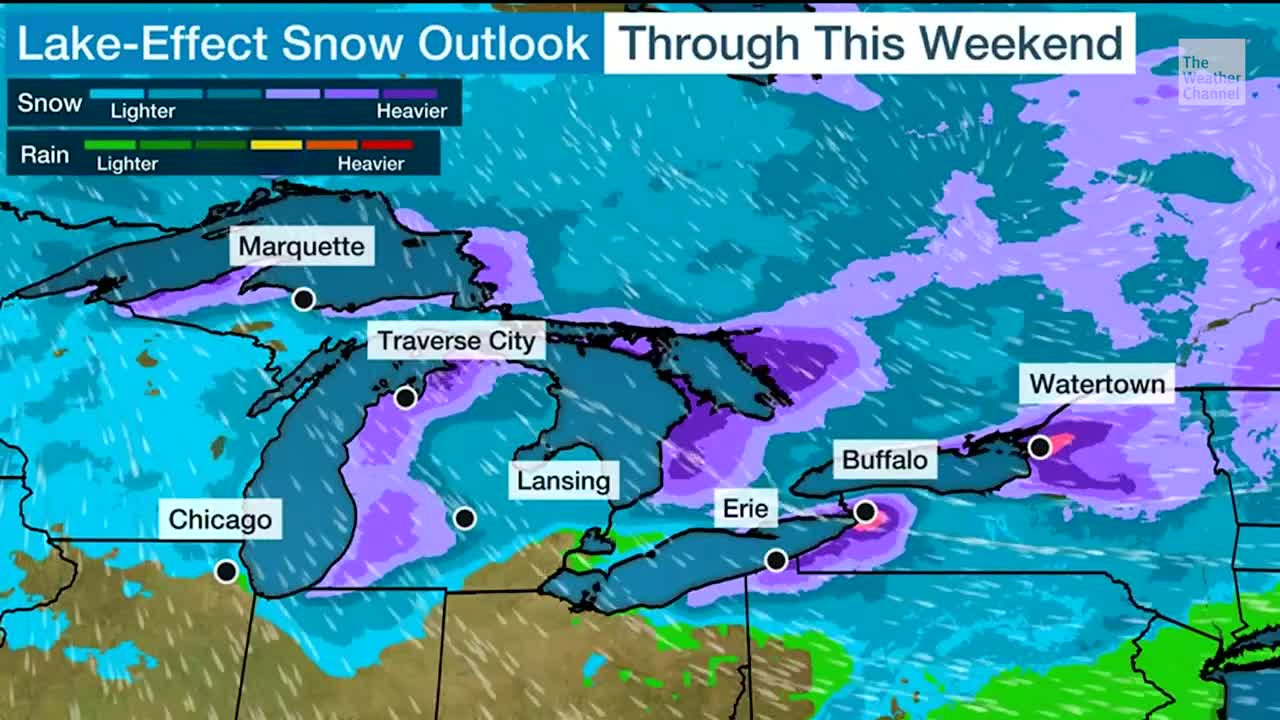 Feet Of Lake Effect Snow Possible In New York State - Videos from The ...