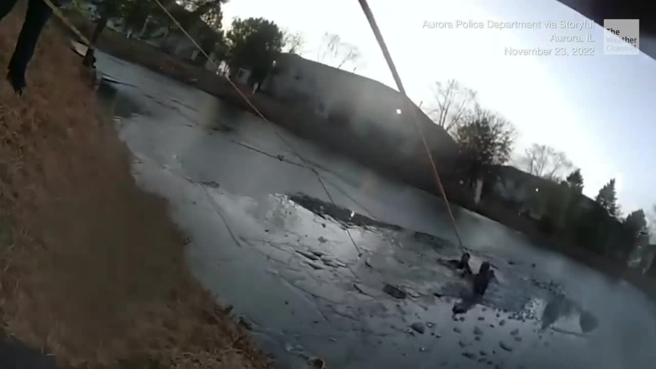 Bodycam: Boy Rescued From Icy Pond - Videos from The Weather Channel