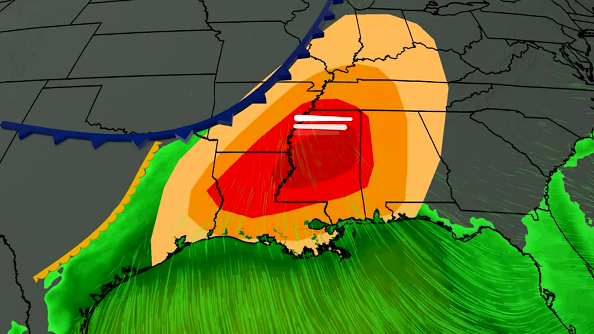Strong Tornadoes, Large Hail Possible From Severe Storms In The South ...