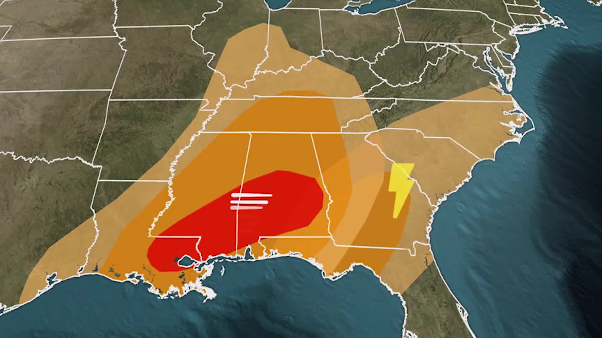South Faces Tornado, Wind Damage, Flash Flooding Threats Today - Videos ...