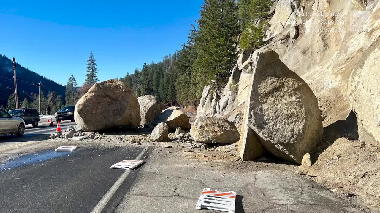 Explosives Clear Massive CA Boulders - Videos from The Weather Channel