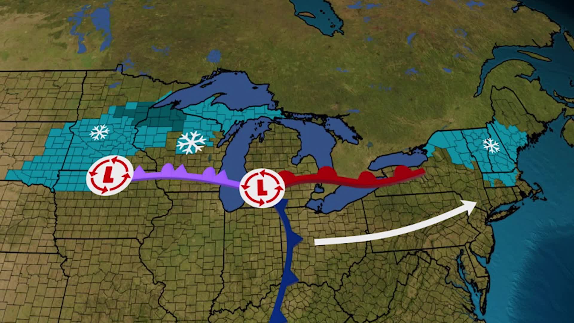 Winter Storm's Snow Lingers In Midwest As Wintry Mix Pushes To New ...