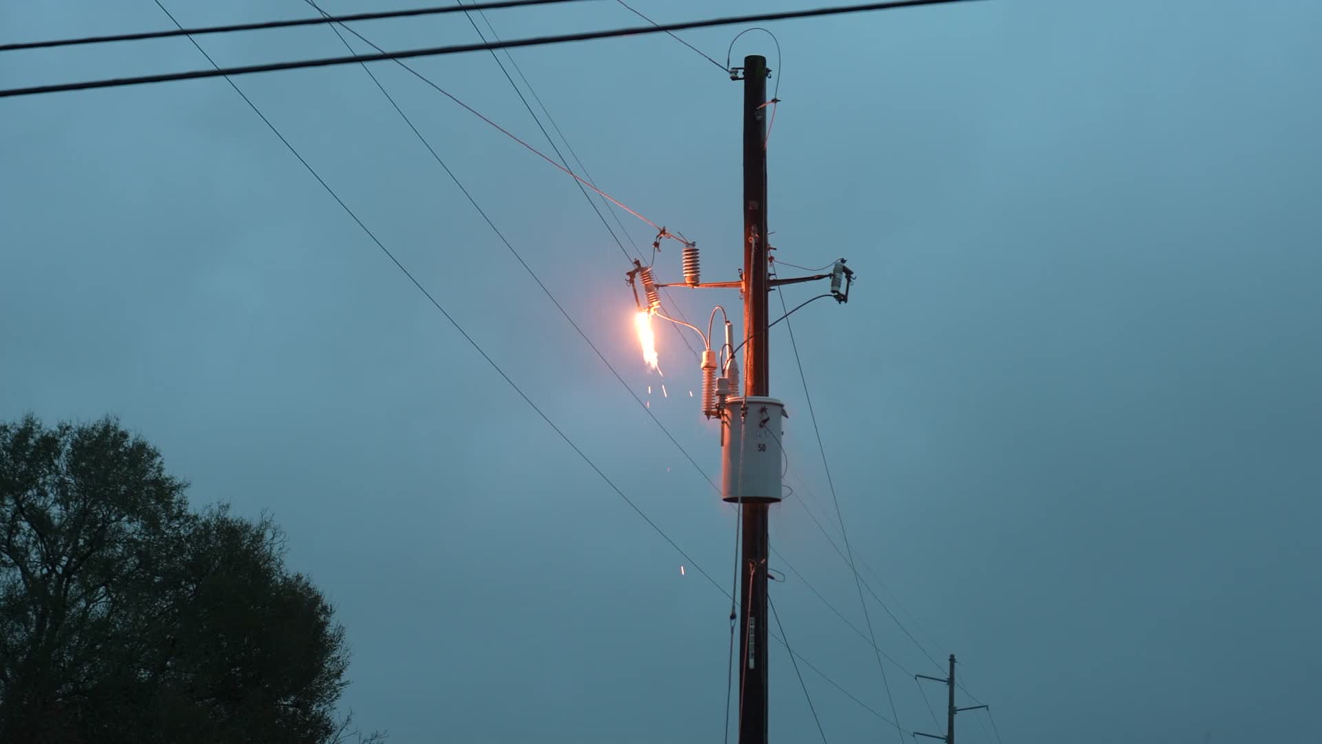 Severe Storm Triggers Transformer Fire - Videos from The Weather Channel