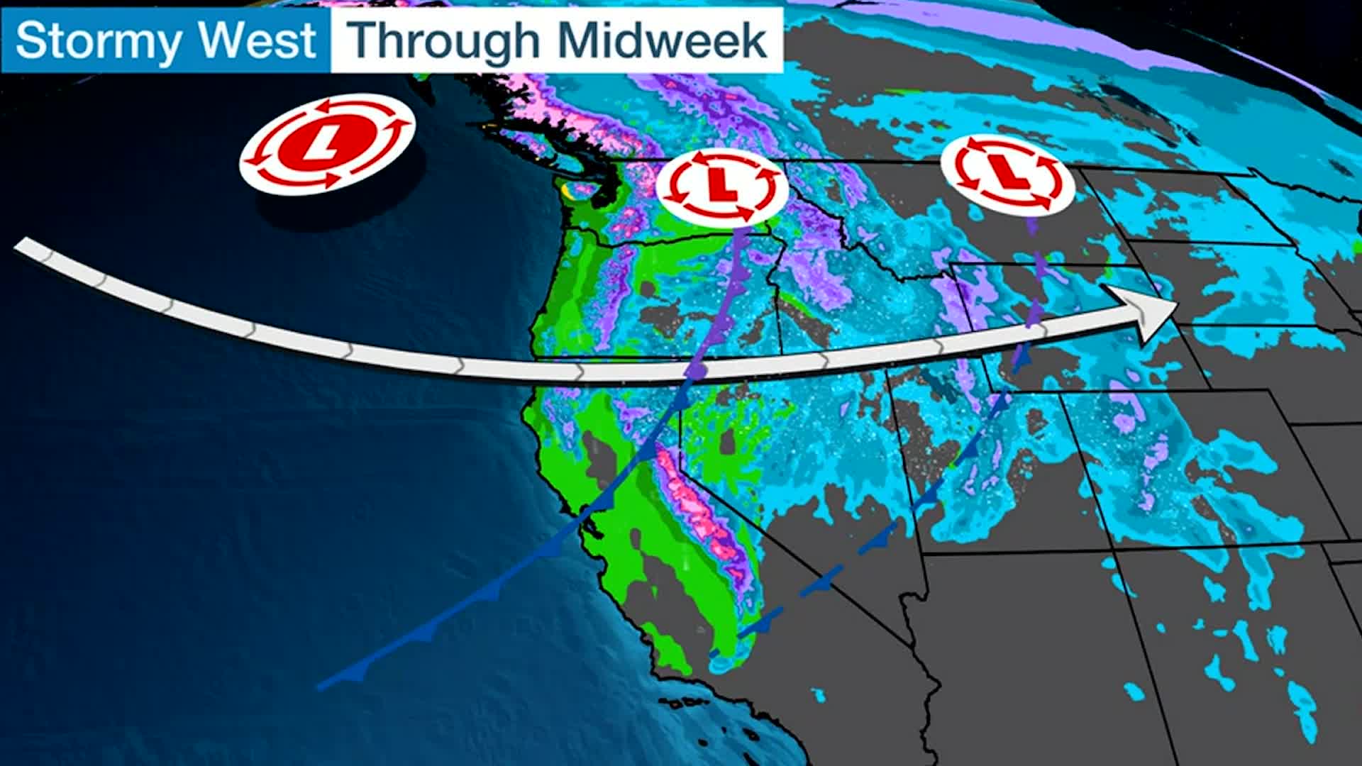 Rain and Snow to Start The Week In The West - Videos from The Weather ...