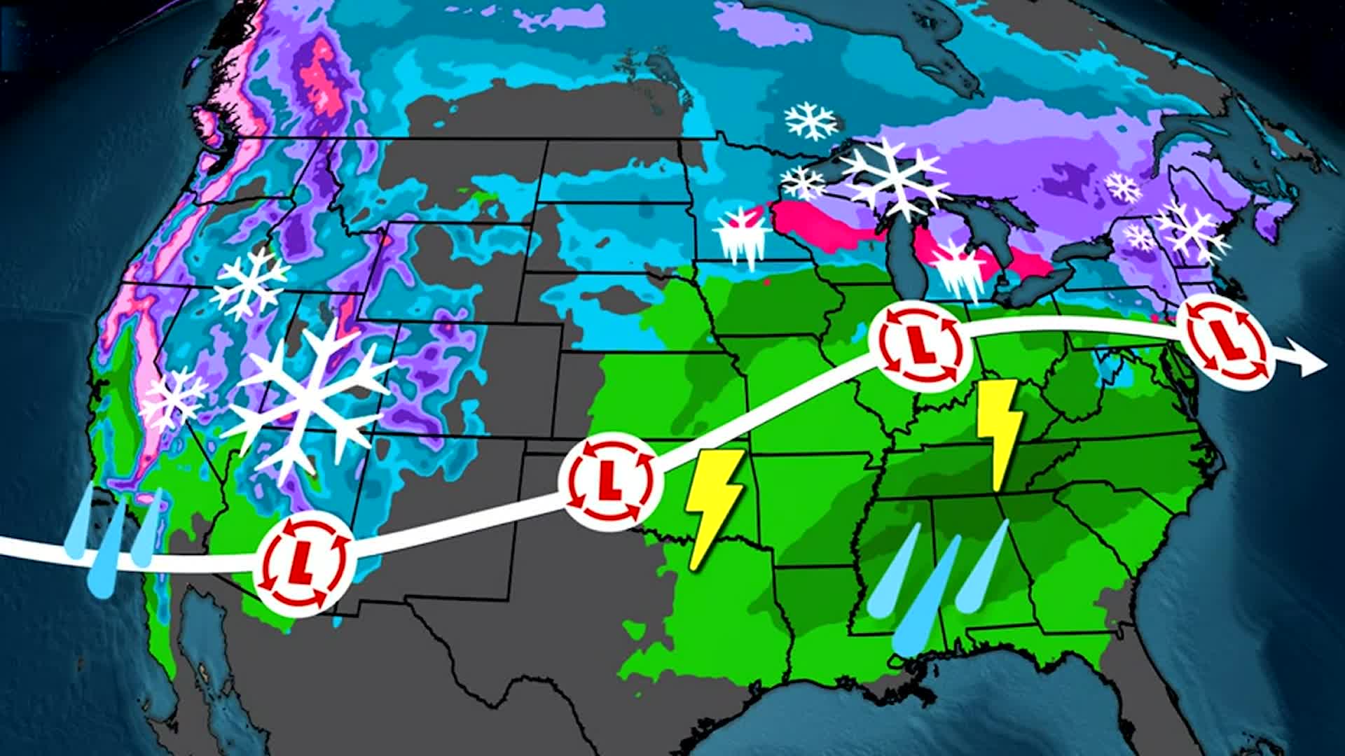 Winter Storm Piper To Move Cross Country Through The Middle Of The Week