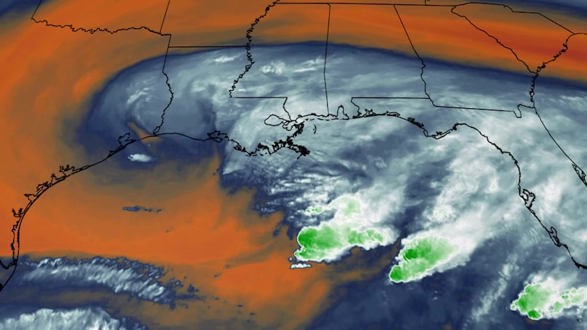 Gulf System To Spread Rain, Wind Into The South - Videos from The ...