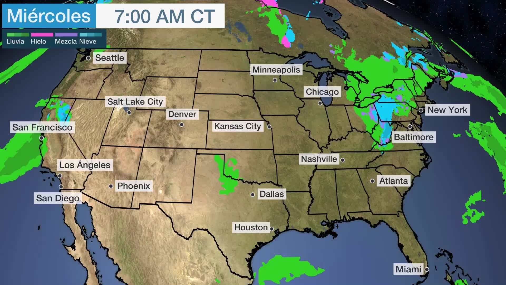 Tiempo fresco y húmedo en el noreste y California - Videos de The ...