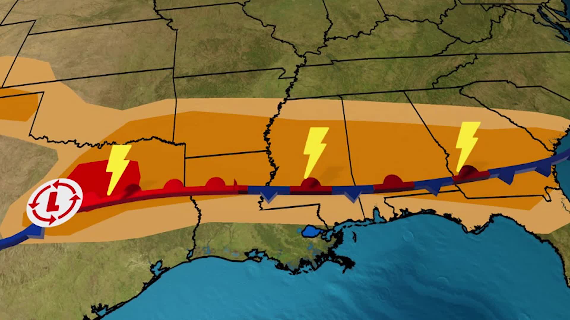 Damaging Hail, High Winds Possible In South Severe Storms - Videos from ...