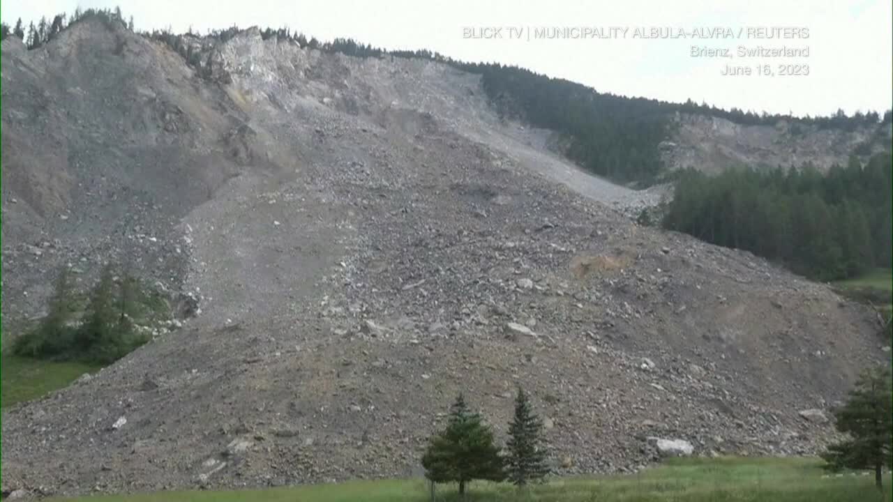 Swiss Mountain After Major Landslide - Videos from The Weather Channel