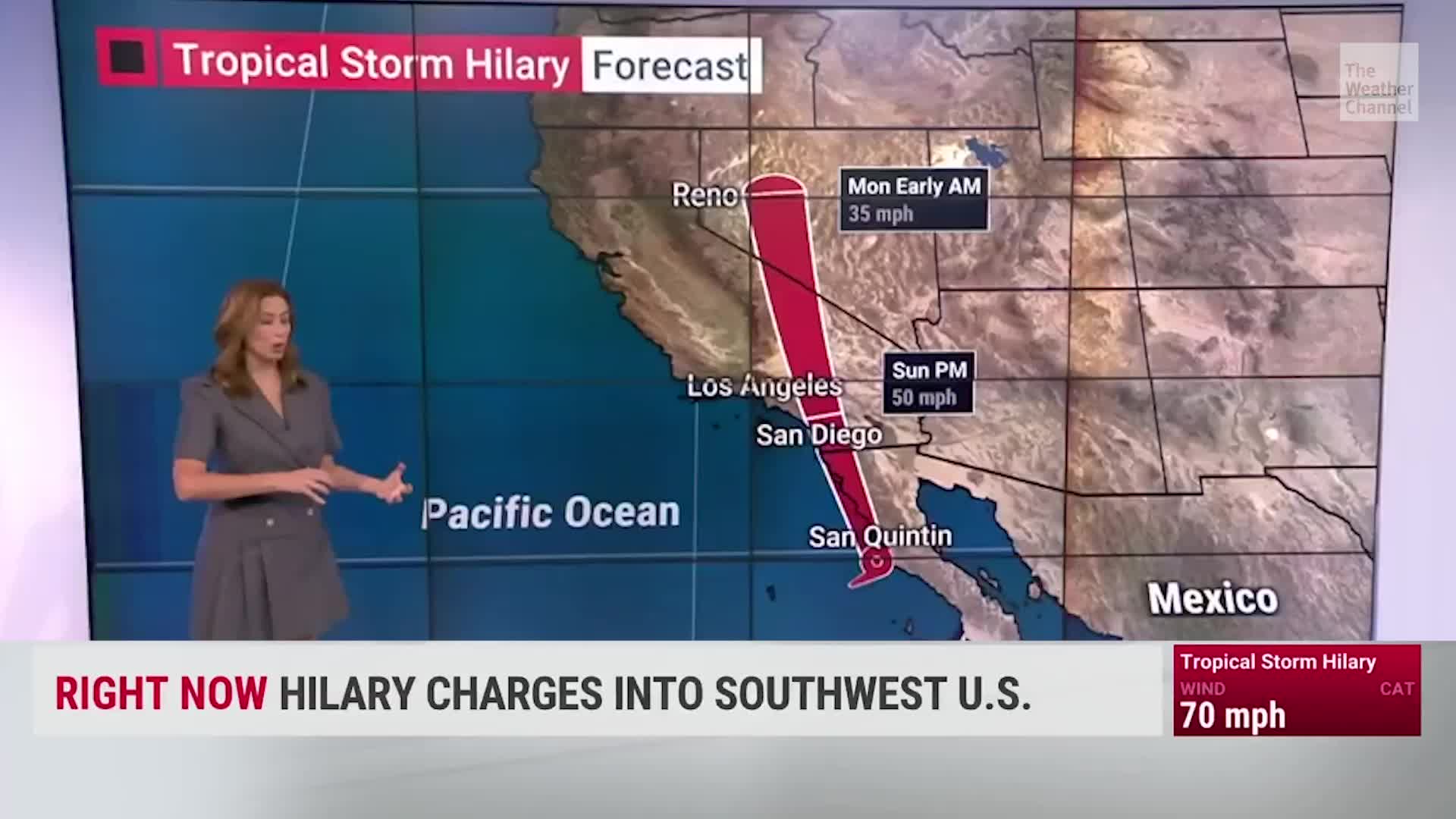 Hilary Charges Into Southwest US - Videos from The Weather Channel