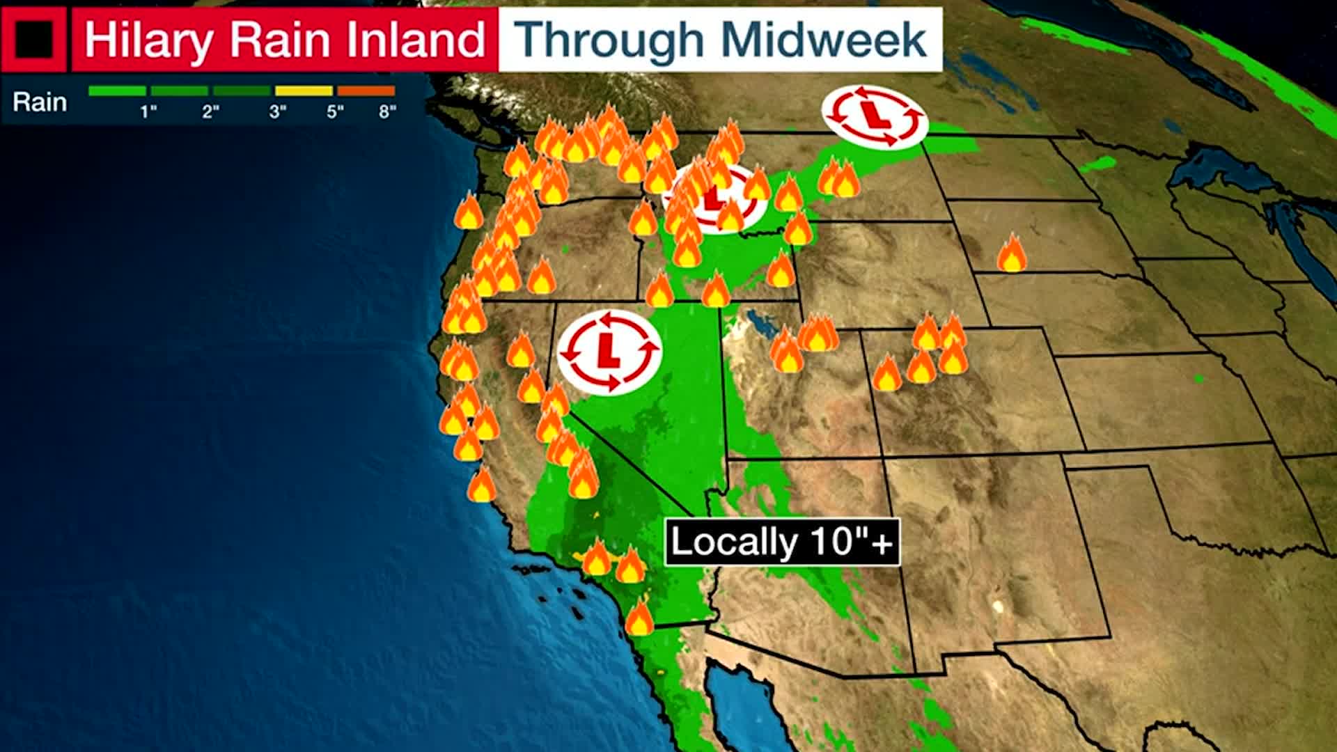 How Far Inland Will Hilary's Rains Reach? - Videos from The Weather Channel