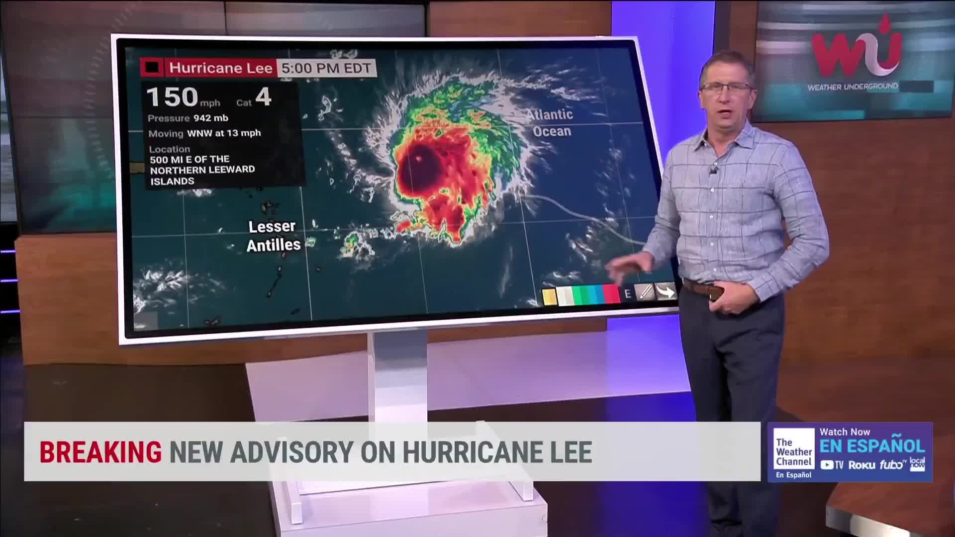 Watching Powerful Hurricane Lee In Atlantic - Videos from The Weather ...