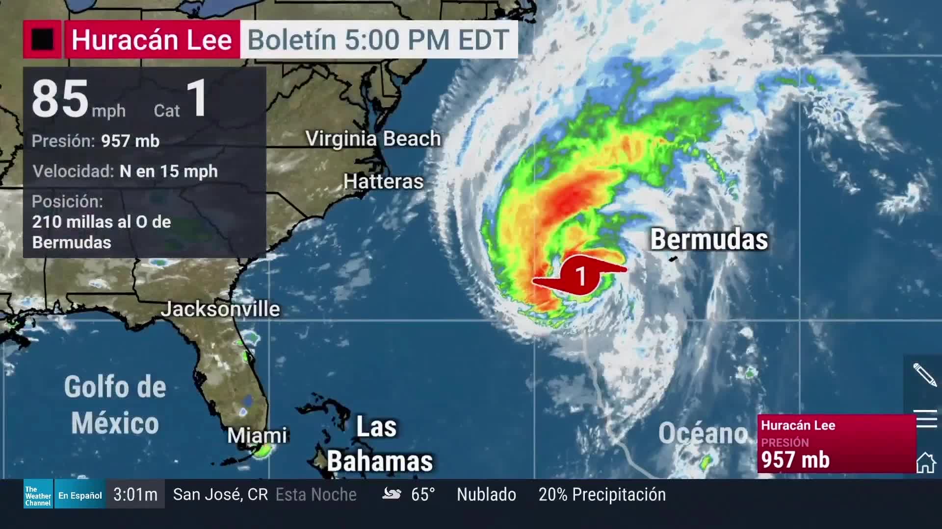 Seguimiento al Huracán Lee - Videos de The Weather Channel