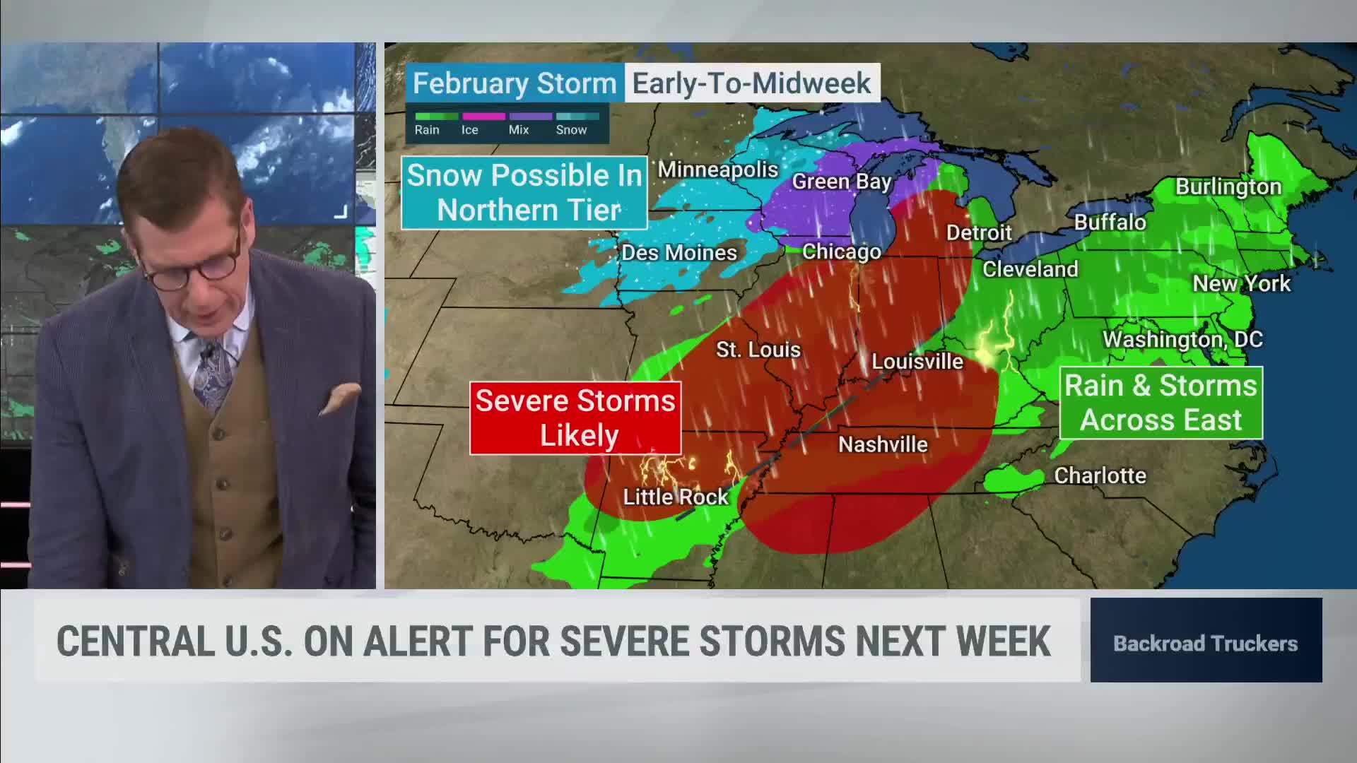 Severe Storms Possible Over A Wide Area Mid-Week - Videos from The ...