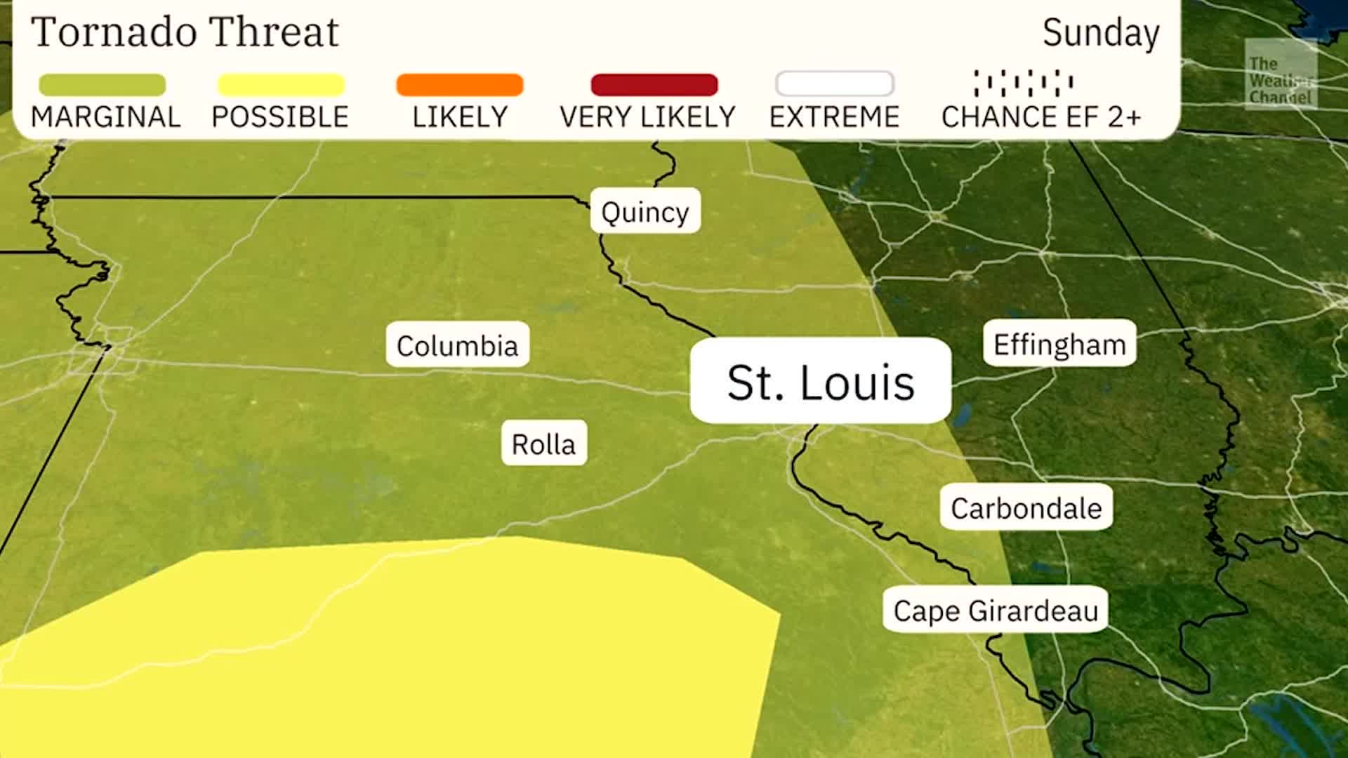 St. Louis Severe Threat Sunday Night - Videos from The Weather Channel