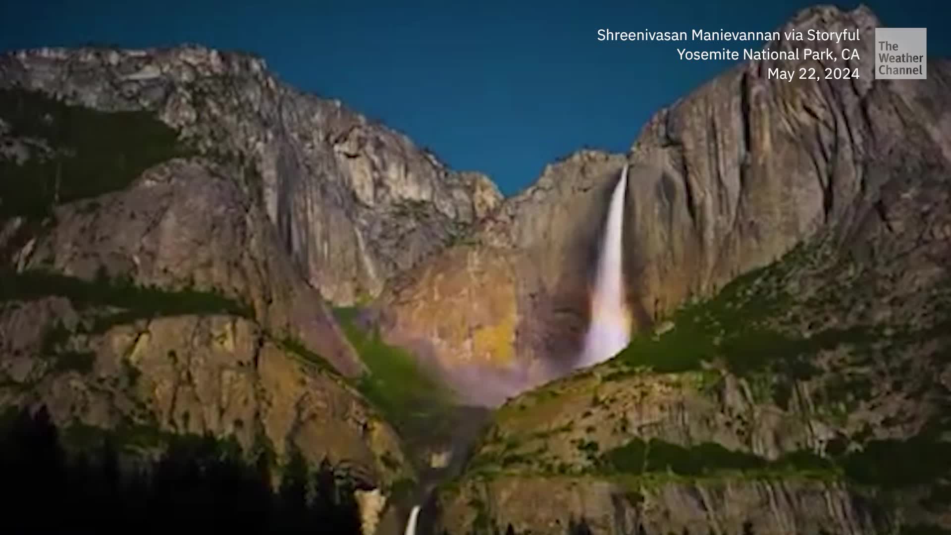 Watch: Moonbows At Yosemite Waterfall - Videos from The Weather Channel